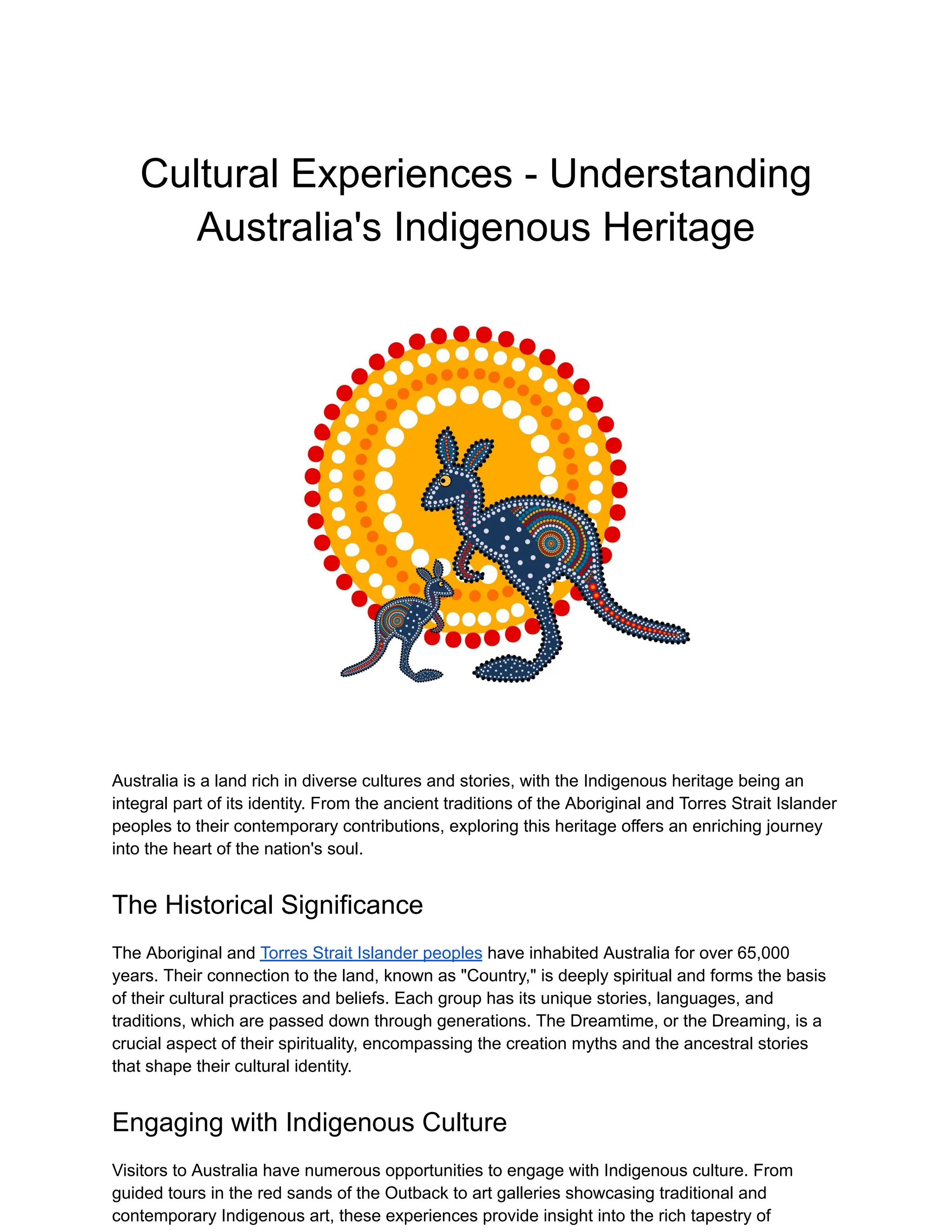 Cultural Experiences - Understanding Australia's Indigenous Heritage | PDF