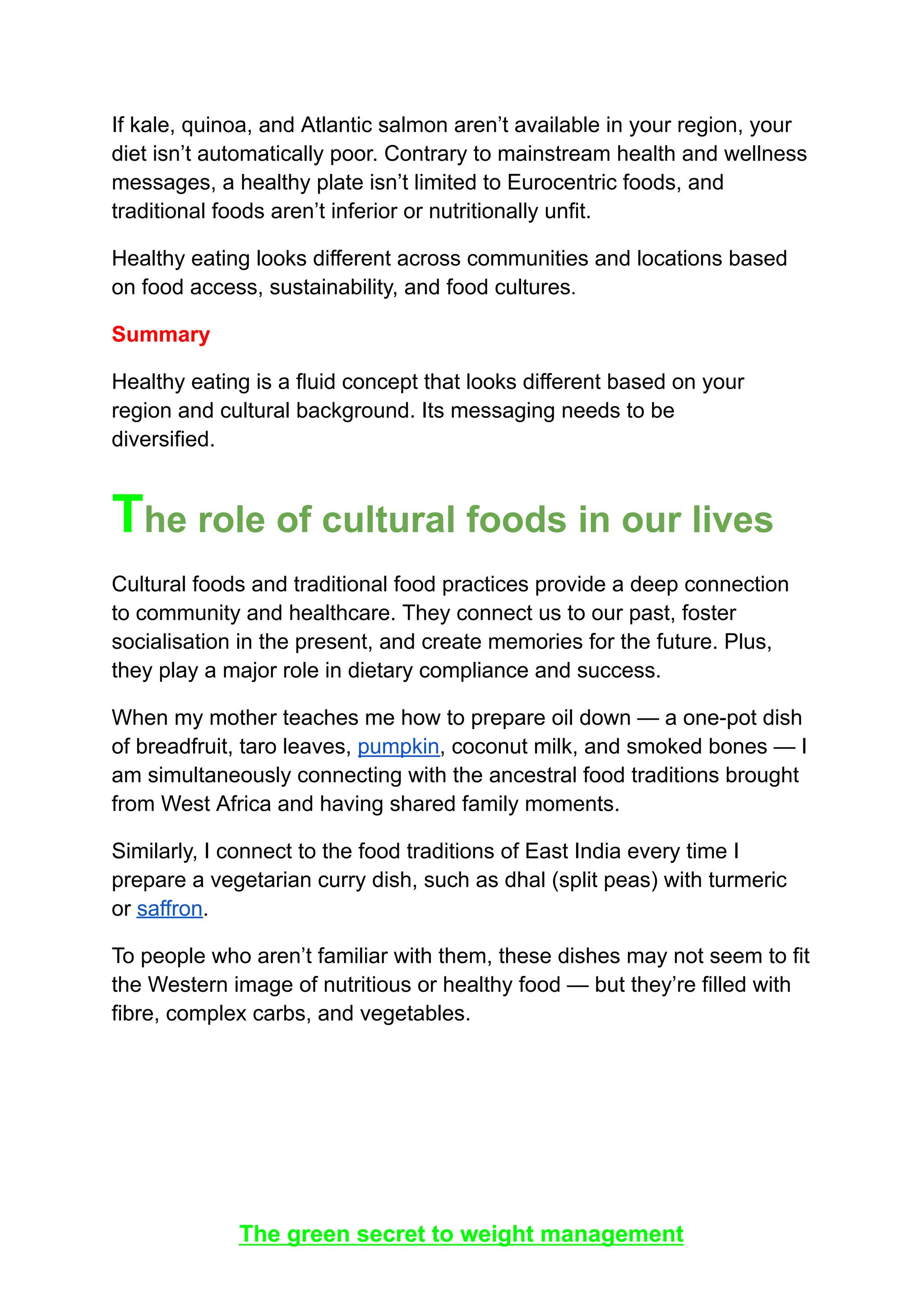 Cultural Foods & Healthy Eating.pdf | Healthy Cooking and Eating | Food ...