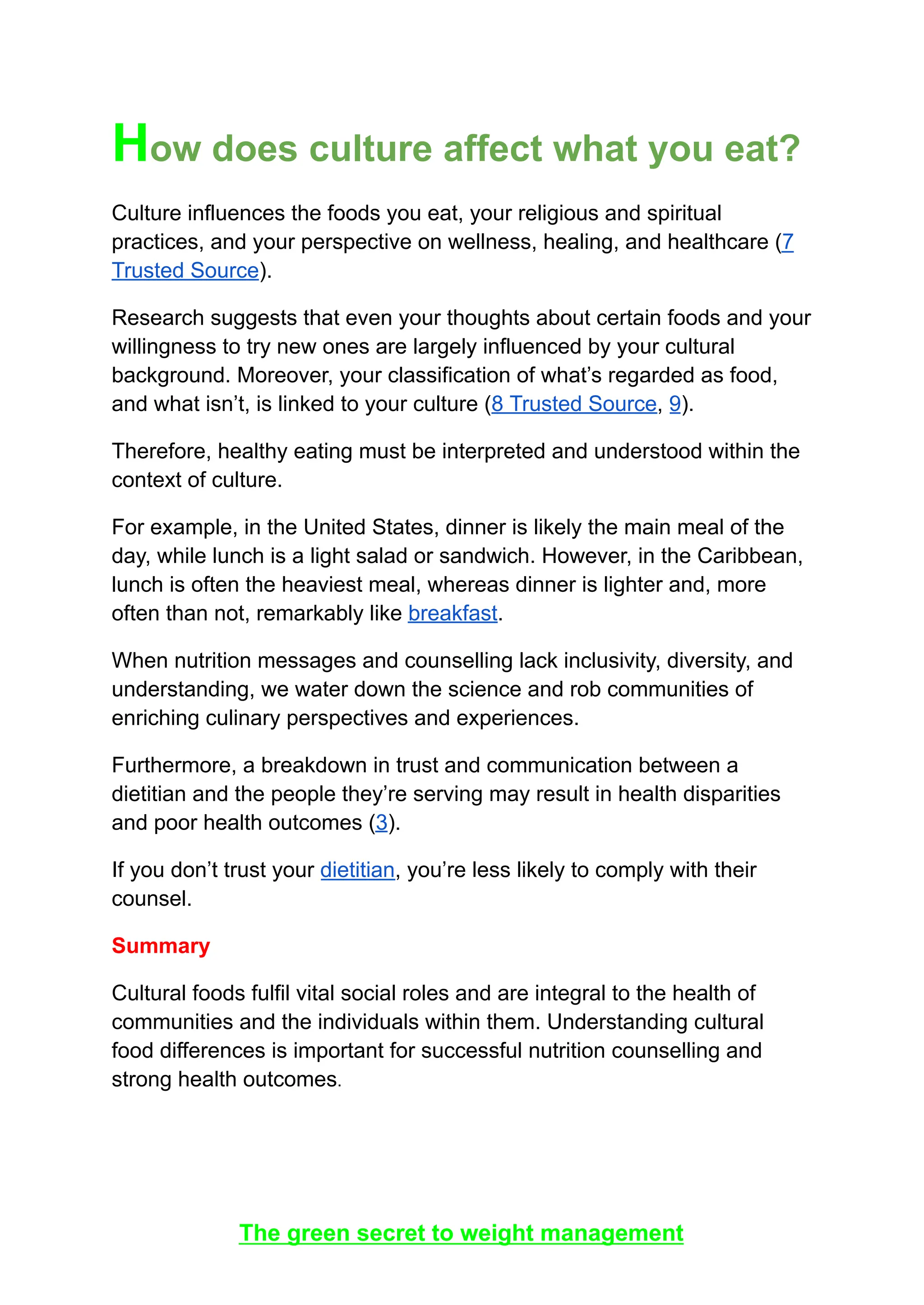 Cultural Foods & Healthy Eating.pdf | Healthy Cooking and Eating | Food ...