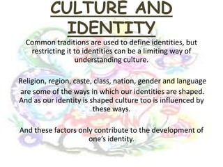 Cultural forms and cultural expressions | PPTX