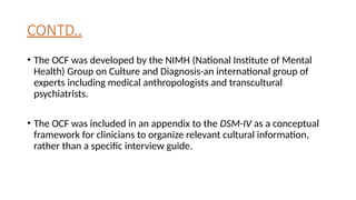 Cultural formulation.pptx, dsm-5, cultural interviewing | PPTX