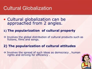 Cultural globalization in Indian context | PPT