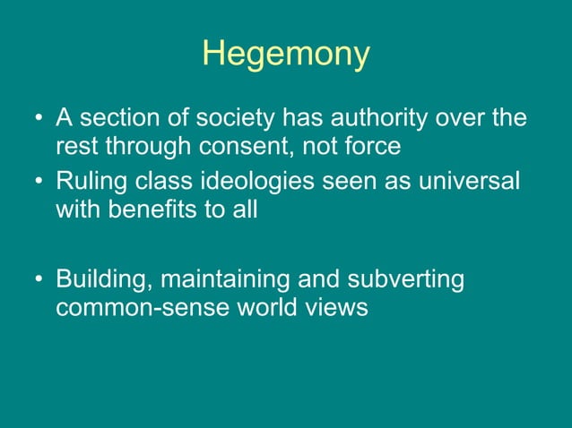 Cultural Hegemony | PPT