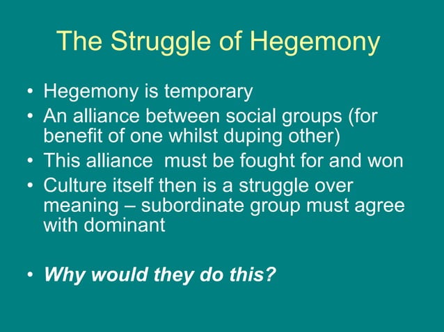 Cultural Hegemony | PPT