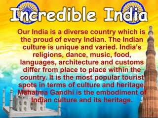 Cultural heritage of india | PPTX
