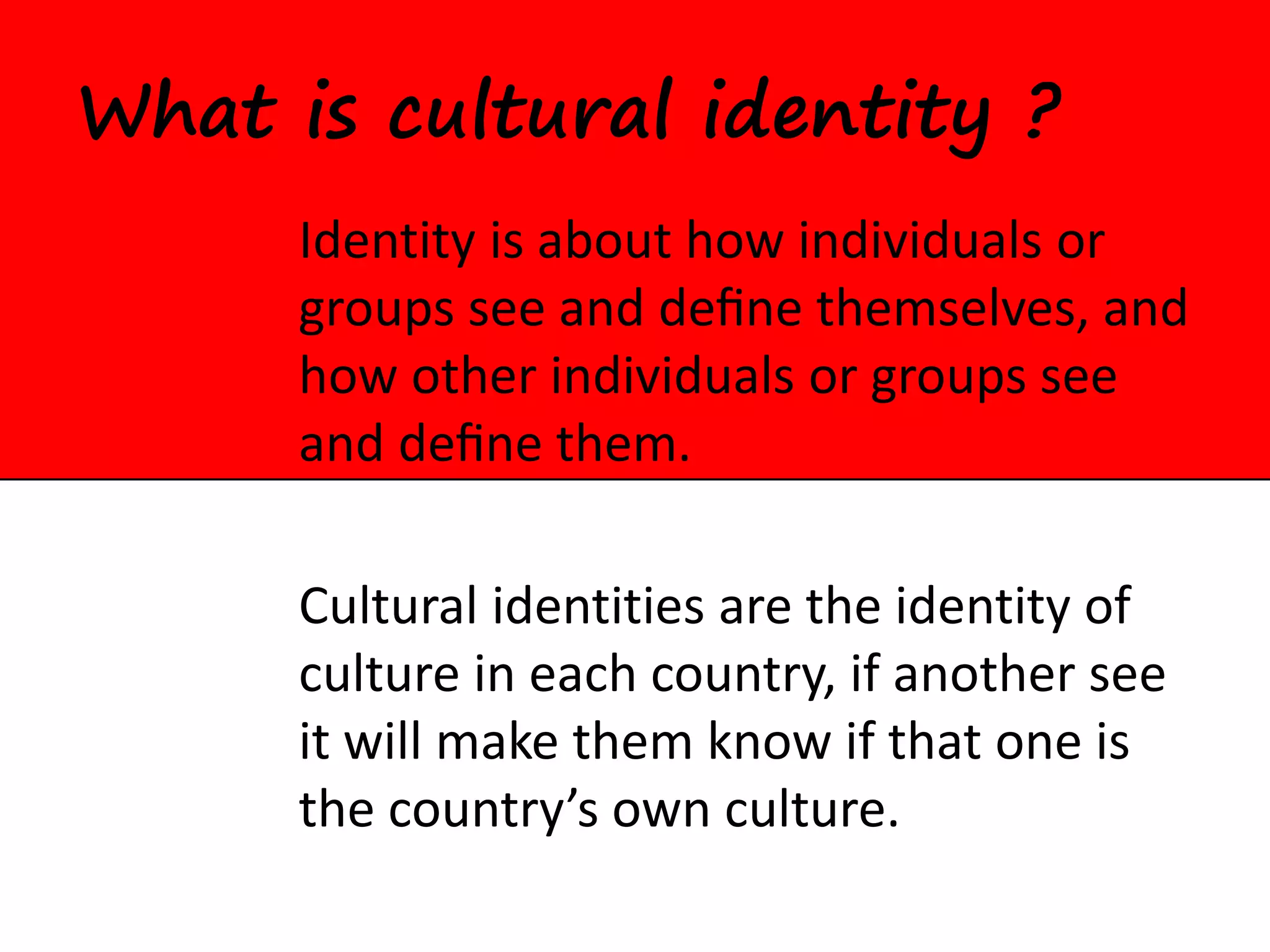CULTURE IDENTITY | PPTX