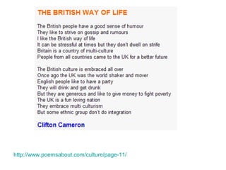 Cultural identity in poetry | PPT