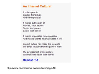 Cultural identity in poetry | PPT | Poetry | Books and Literature