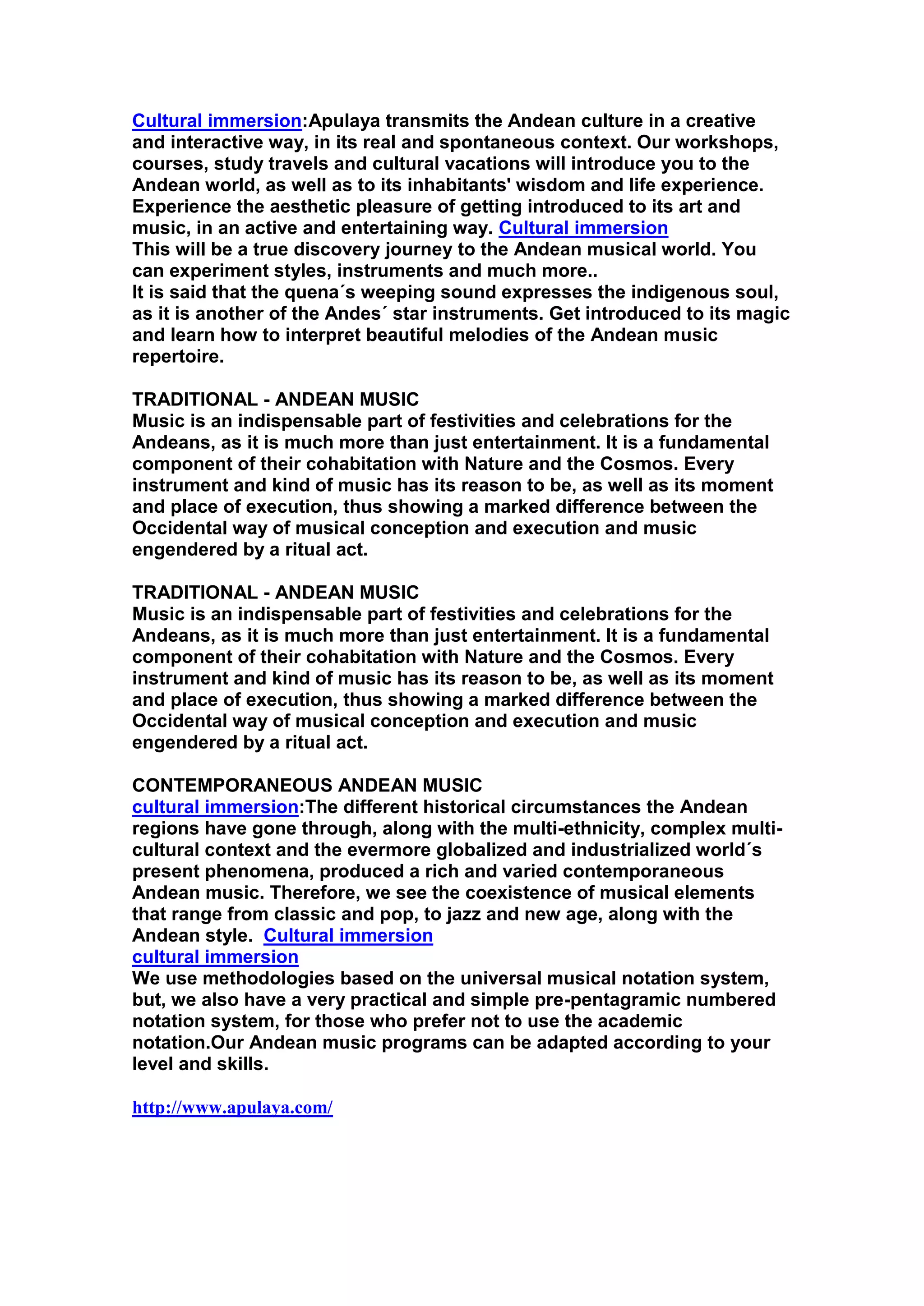 CULTURAL IMMERSION | DOCX