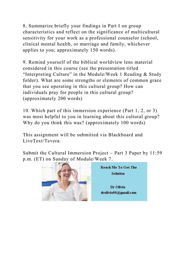 Cultural Immersion Project – Part 3 Paper InstructionsIndivi.docx