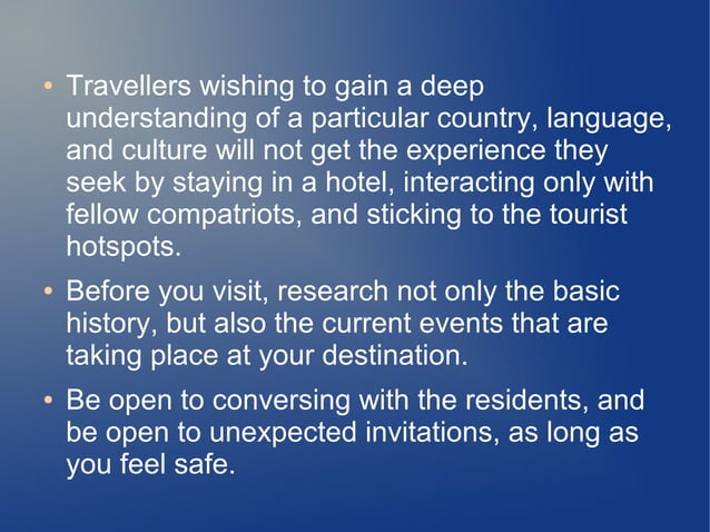 Cultural immersion while abroad | ODP | Travel Preparation and Advice ...