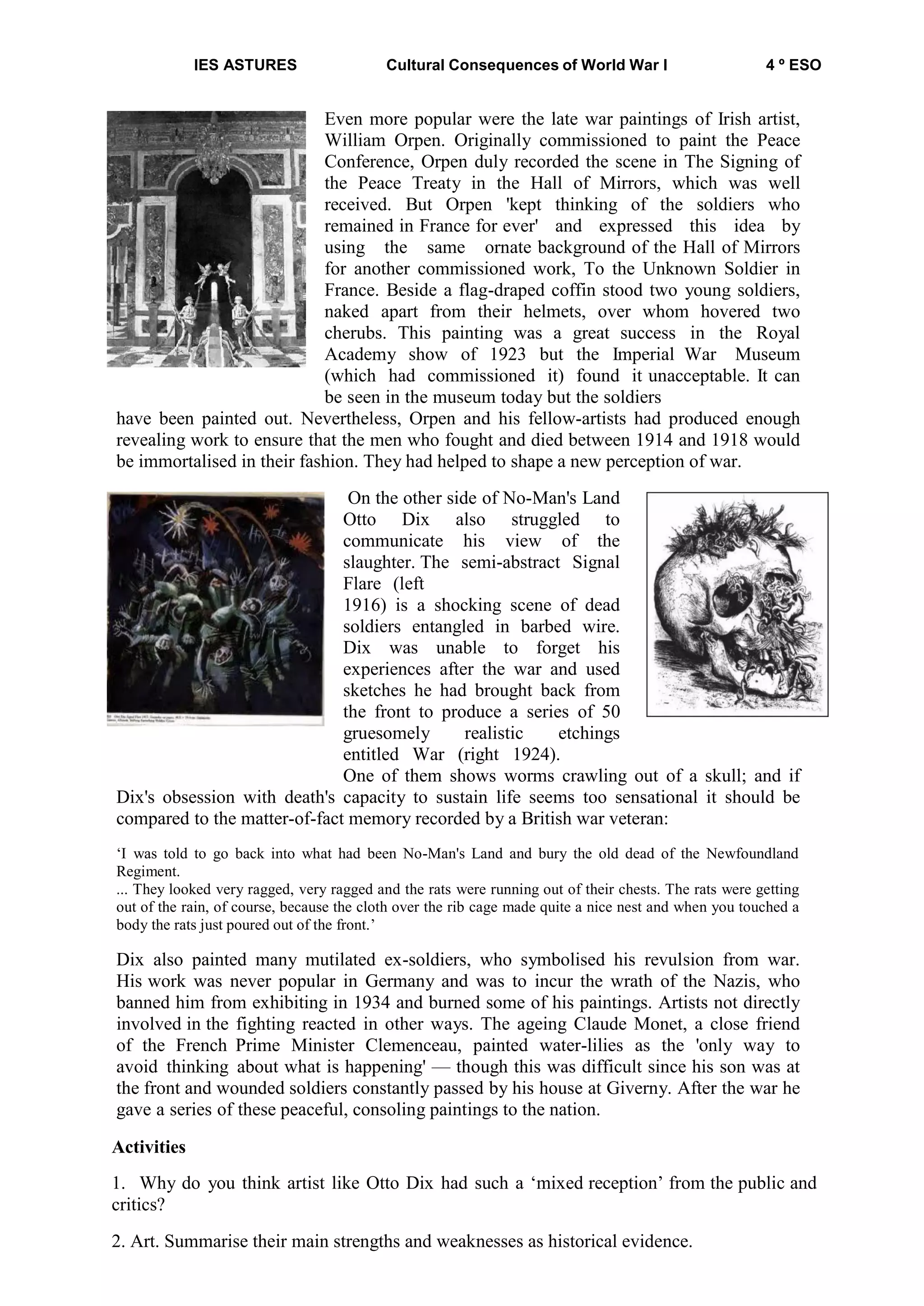 Cultural impact of_wwi | PDF