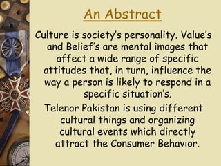 Cultural influence on consumer behavior by m.hashaam | PPTX