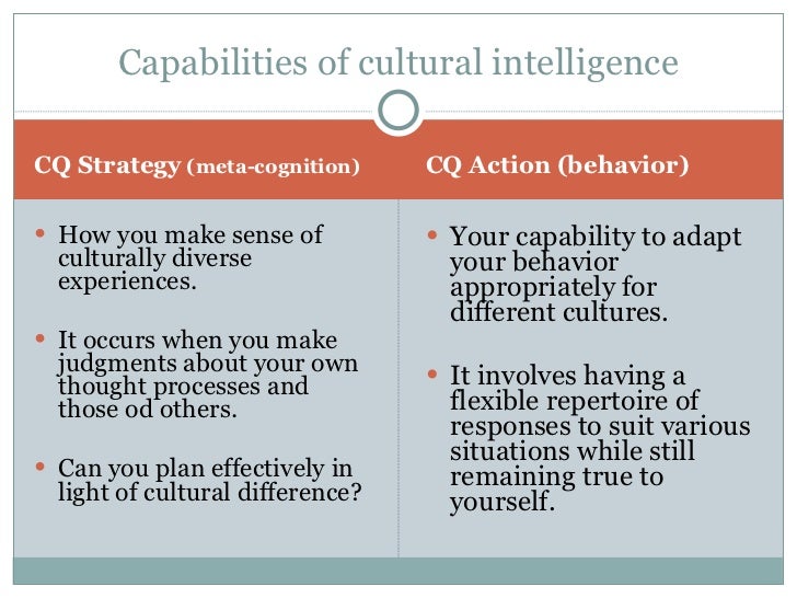 Cultural Intelligence