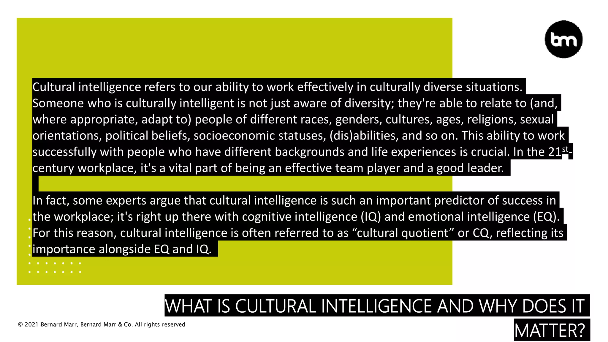 Cultural Intelligence (CQ) Is An Important Predictor Of Success. Here’s ...