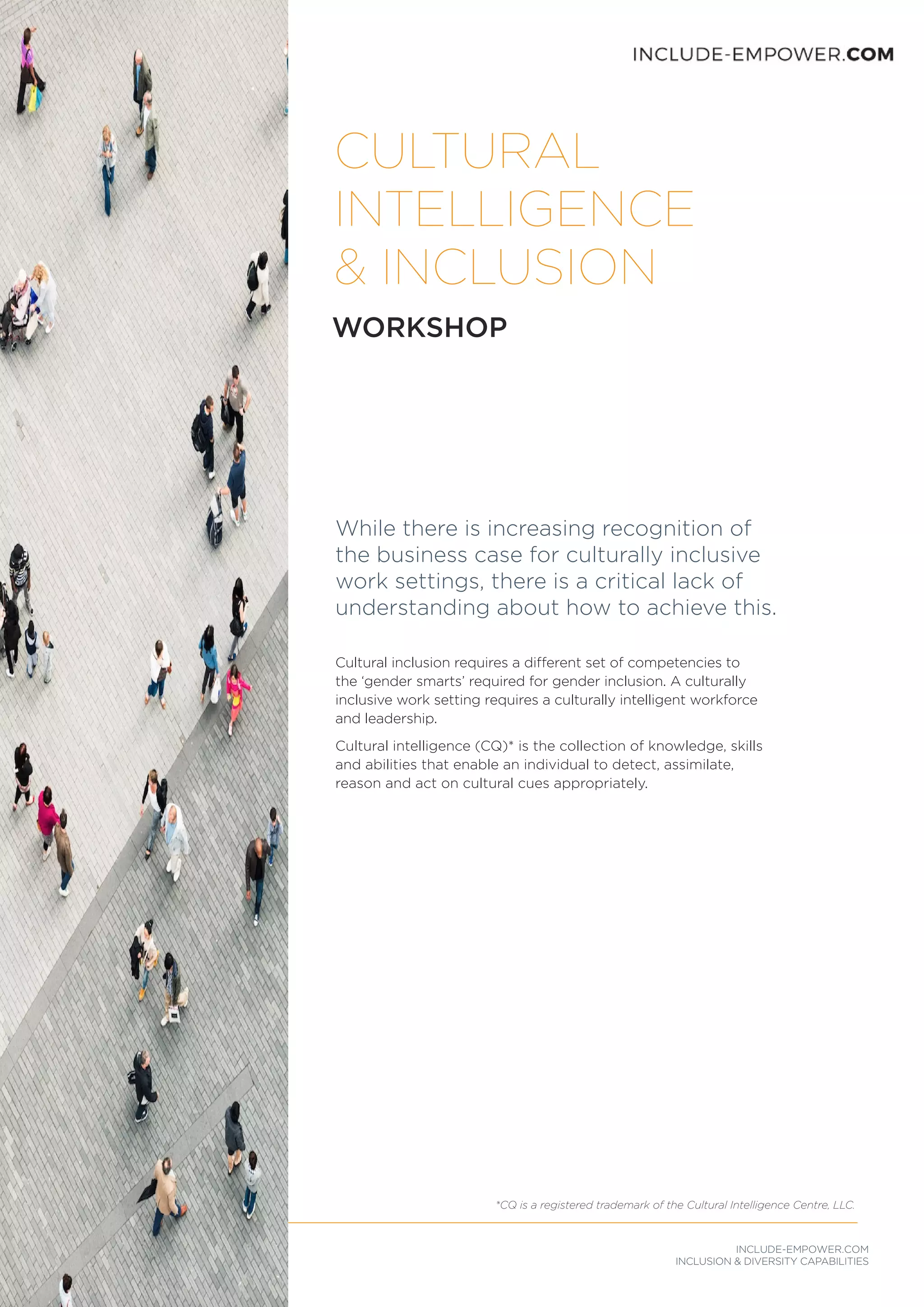 Cultural intelligence inclusion_competency_training_sydney_melbourne_brisbane | PDF