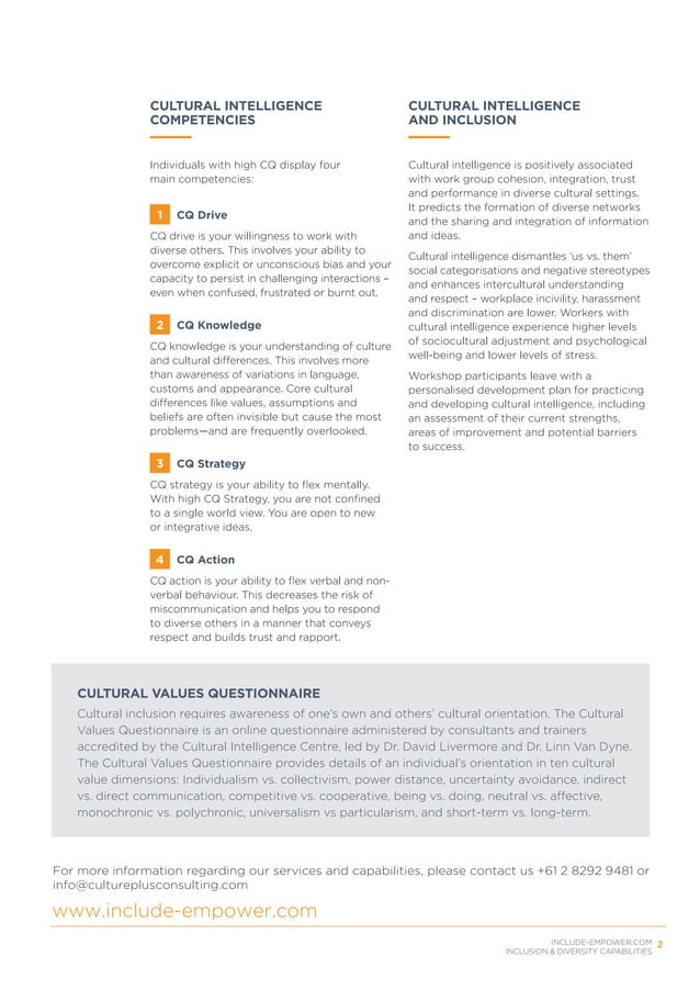 Cultural intelligence inclusion_competency_training_sydney_melbourne_brisbane | PDF