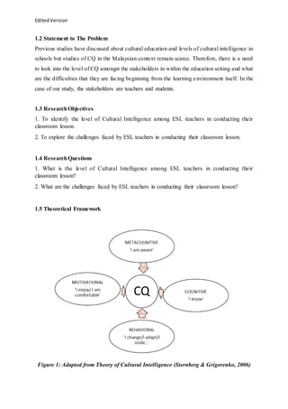 Cultural intelligence proposal latest | DOC