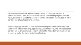 Cultural & linguistics issues in communication | PPTX