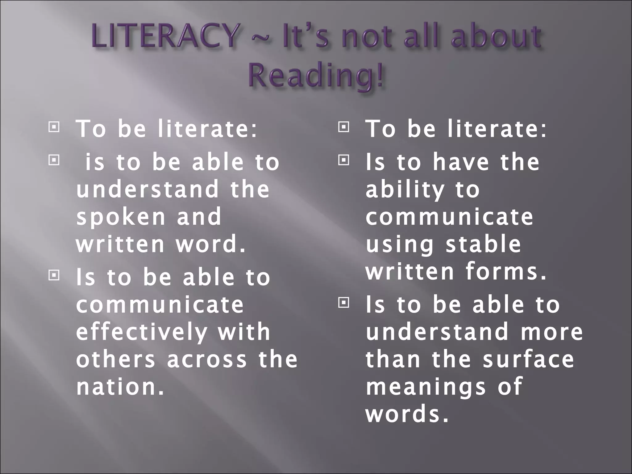 Cultural Literacy | PPT