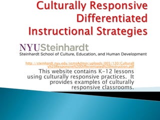 Culturally mediated instruction | PPTX