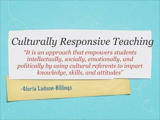 Culturally Responsive Teaching | PDF