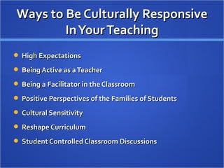 Culturally Responsive Teaching | PPT