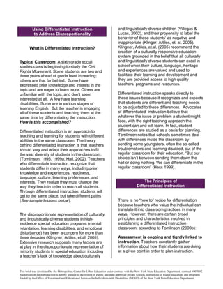 1. Culturally Responsive Differentiated Instructional Strategies | PDF