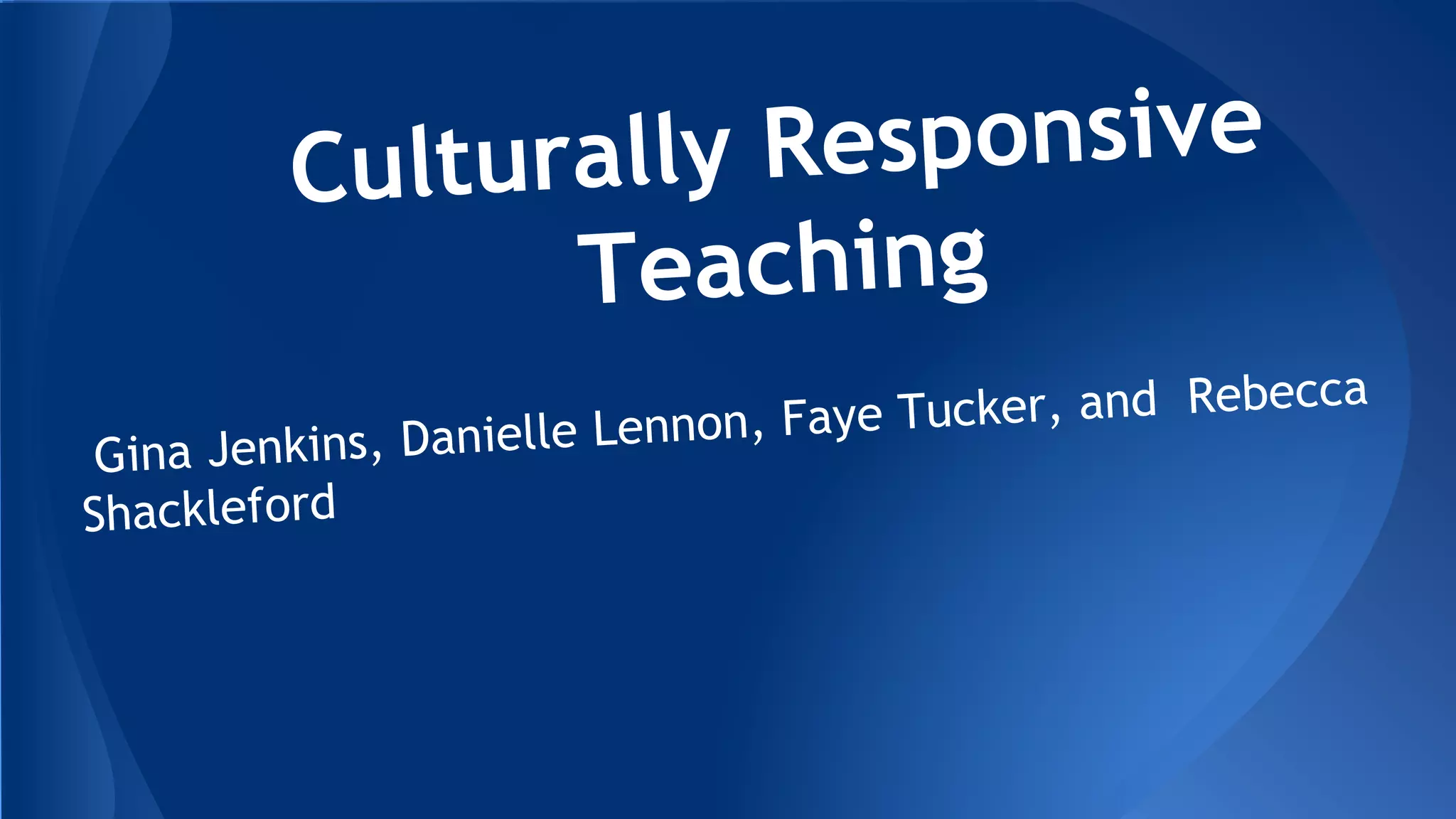 Culturally responsive teaching | PPTX
