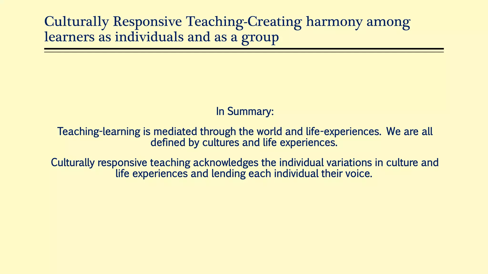 Culturally responsive teaching. | PPTX