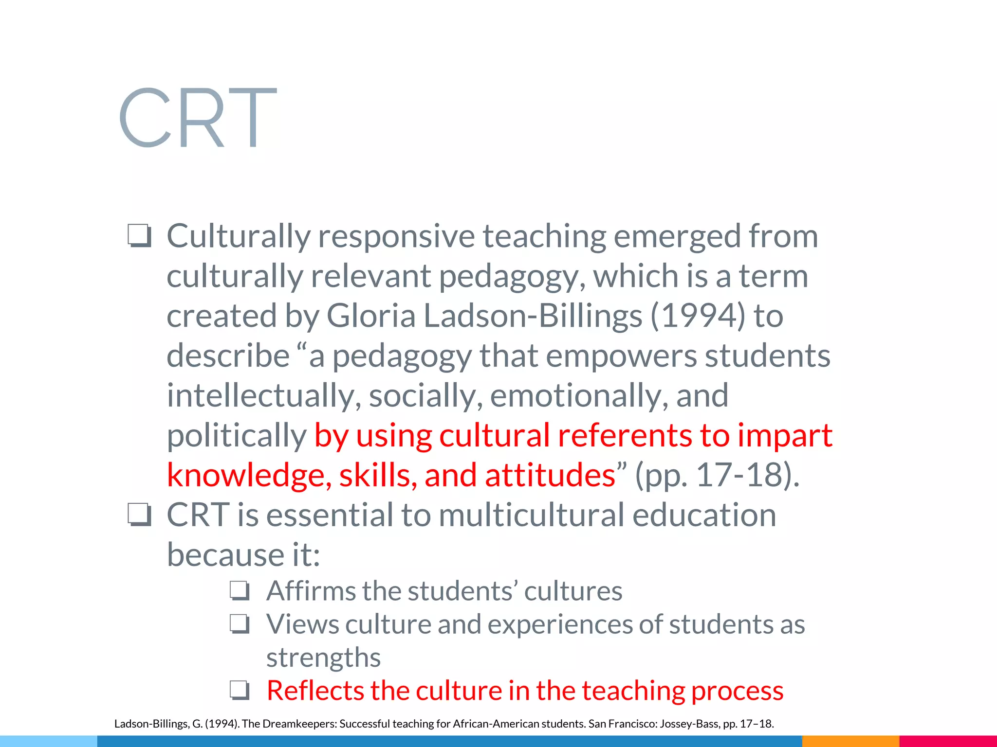 Culturally Responsive Teaching | PPTX