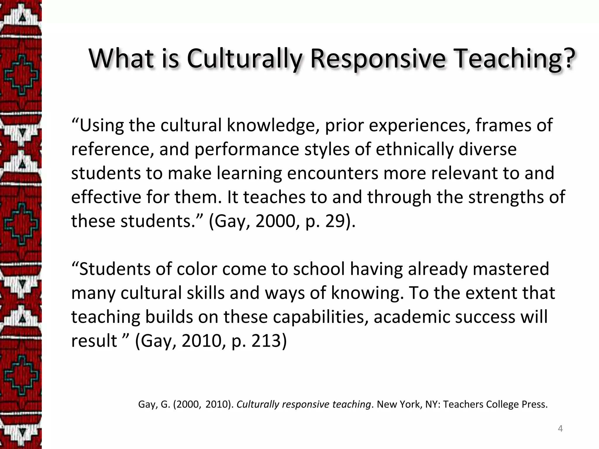 Culturally Responsive Teaching | PPTX