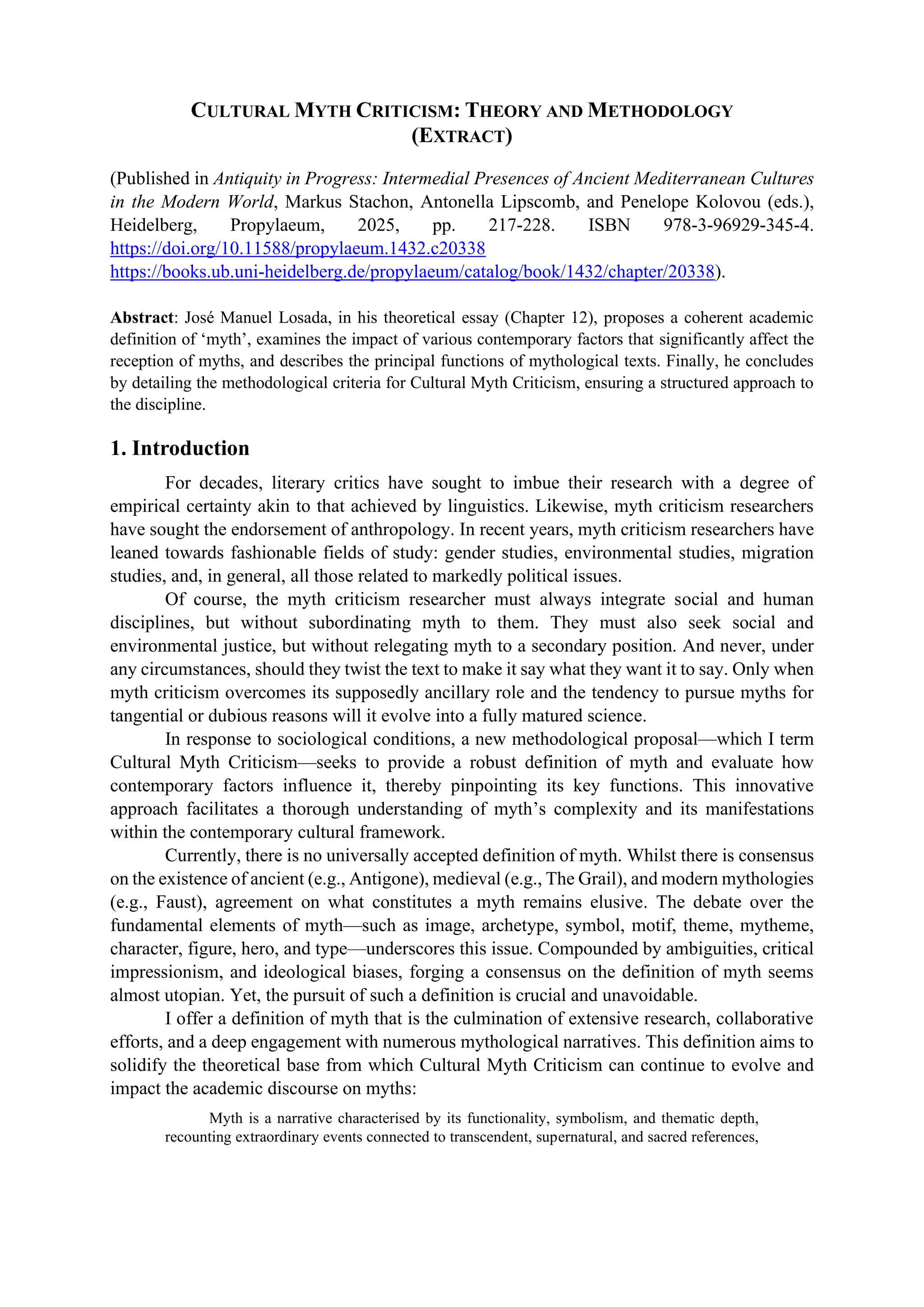 Cultural Myth Criticism - Theory and Methodology - Extract.pdf