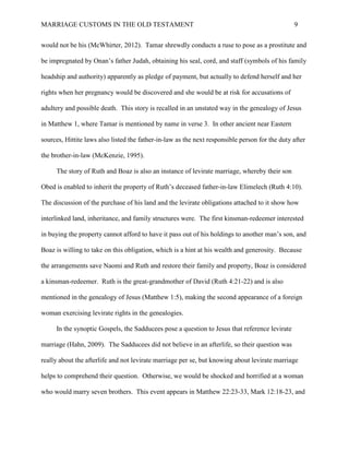 Paper: Marriage Customs in the Old Testament (PDF) | PDF