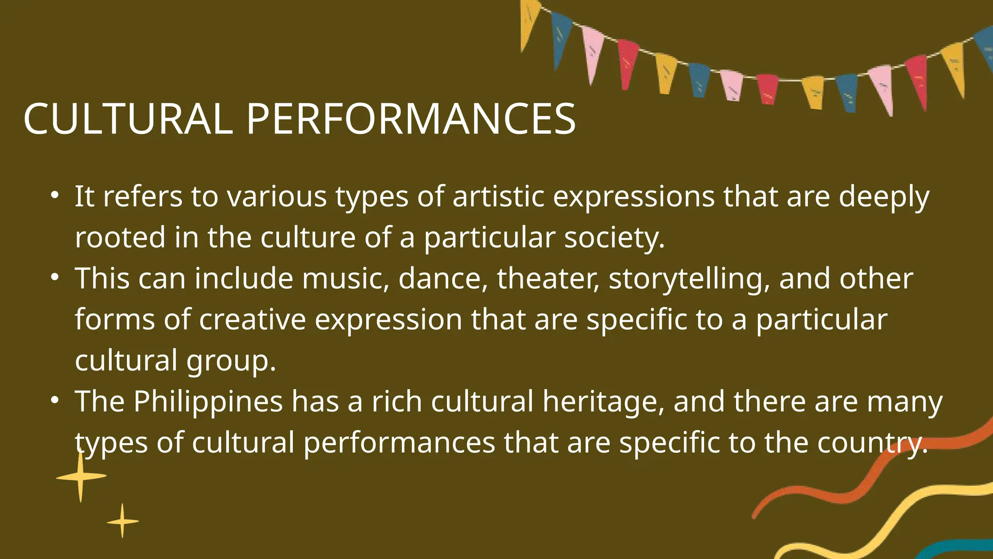 Cultural Performance and Indigenous Practices, and Religious Rites and ...