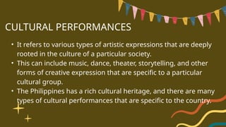 Cultural Performance and Indigenous Practices, and Religious Rites and ...