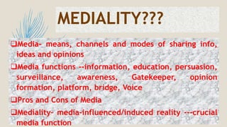 Cultural perspective of medi ality -up | PPTX