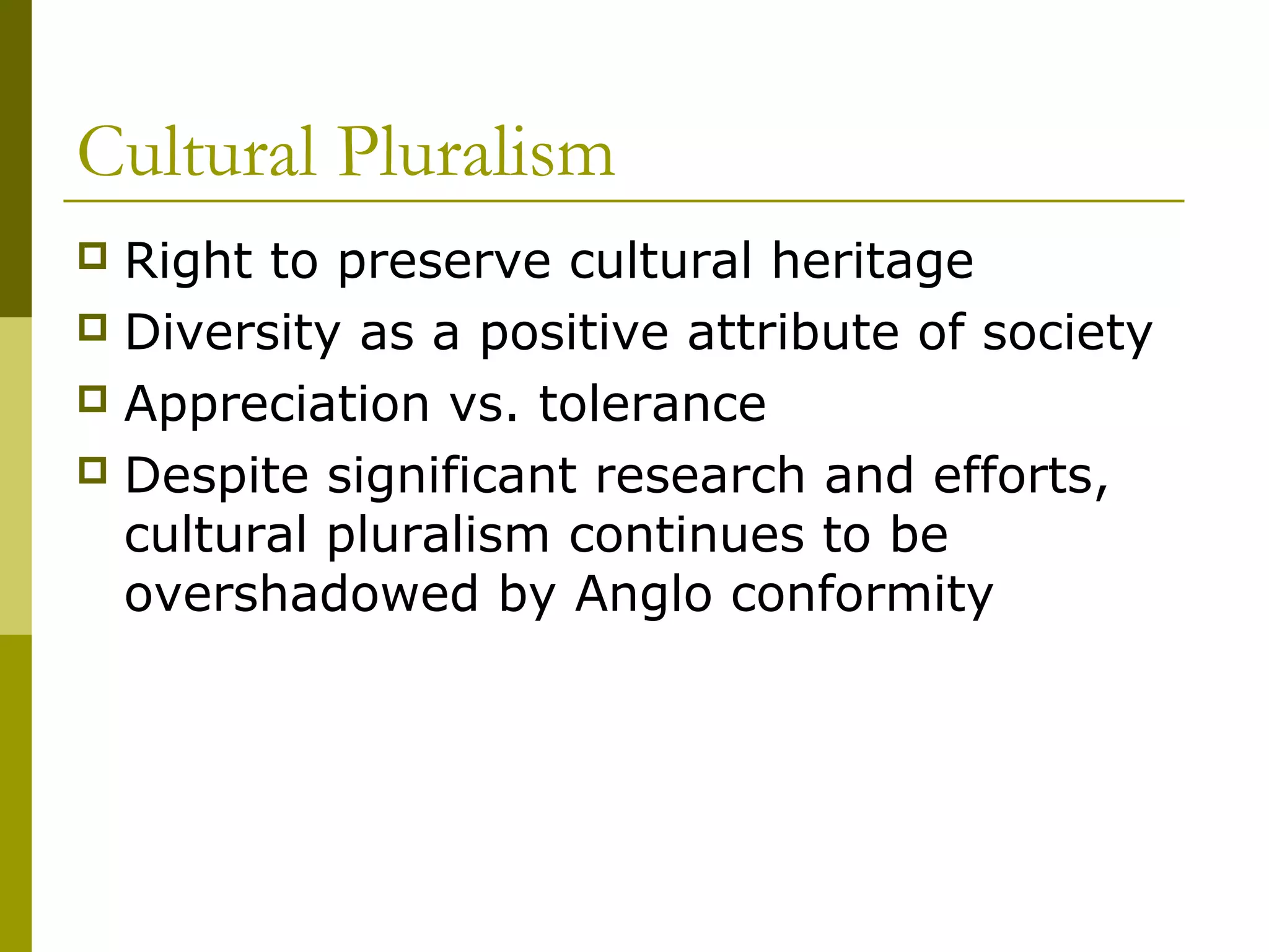 Cultural pluralism | PPT