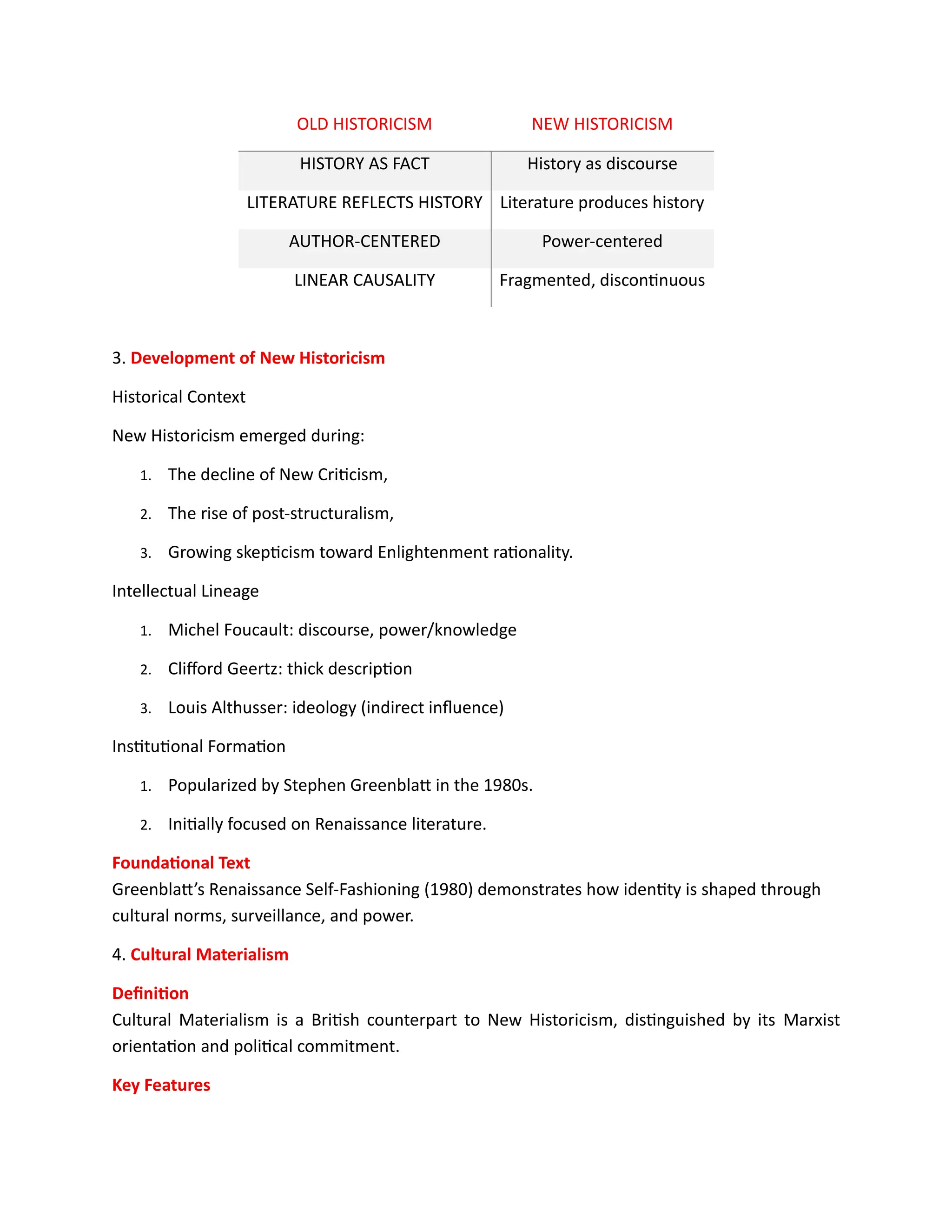 Old Historicism vs New Historicism Slides | PDF