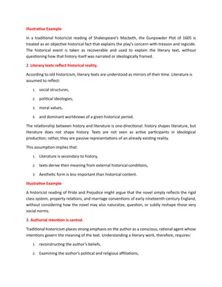 Old Historicism vs New Historicism Slides | PDF