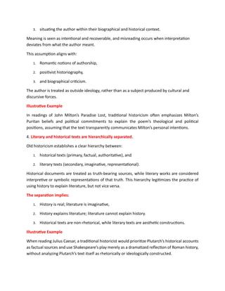 Old Historicism vs New Historicism Slides | PDF