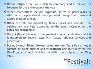 Cultural practice of newar community | PPTX