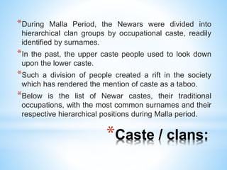 Cultural practice of newar community | PPTX