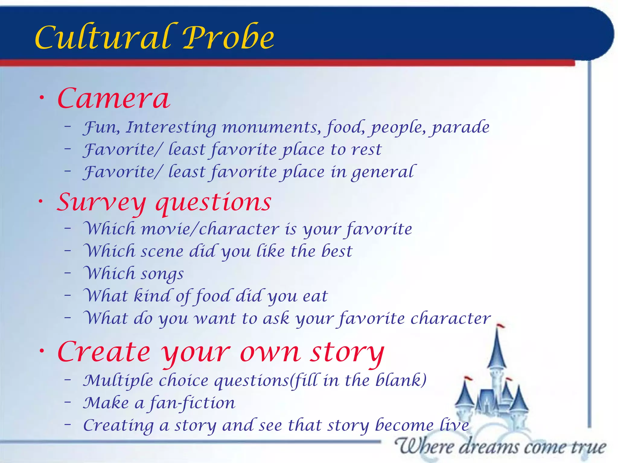 Cultural probe dca | PPT