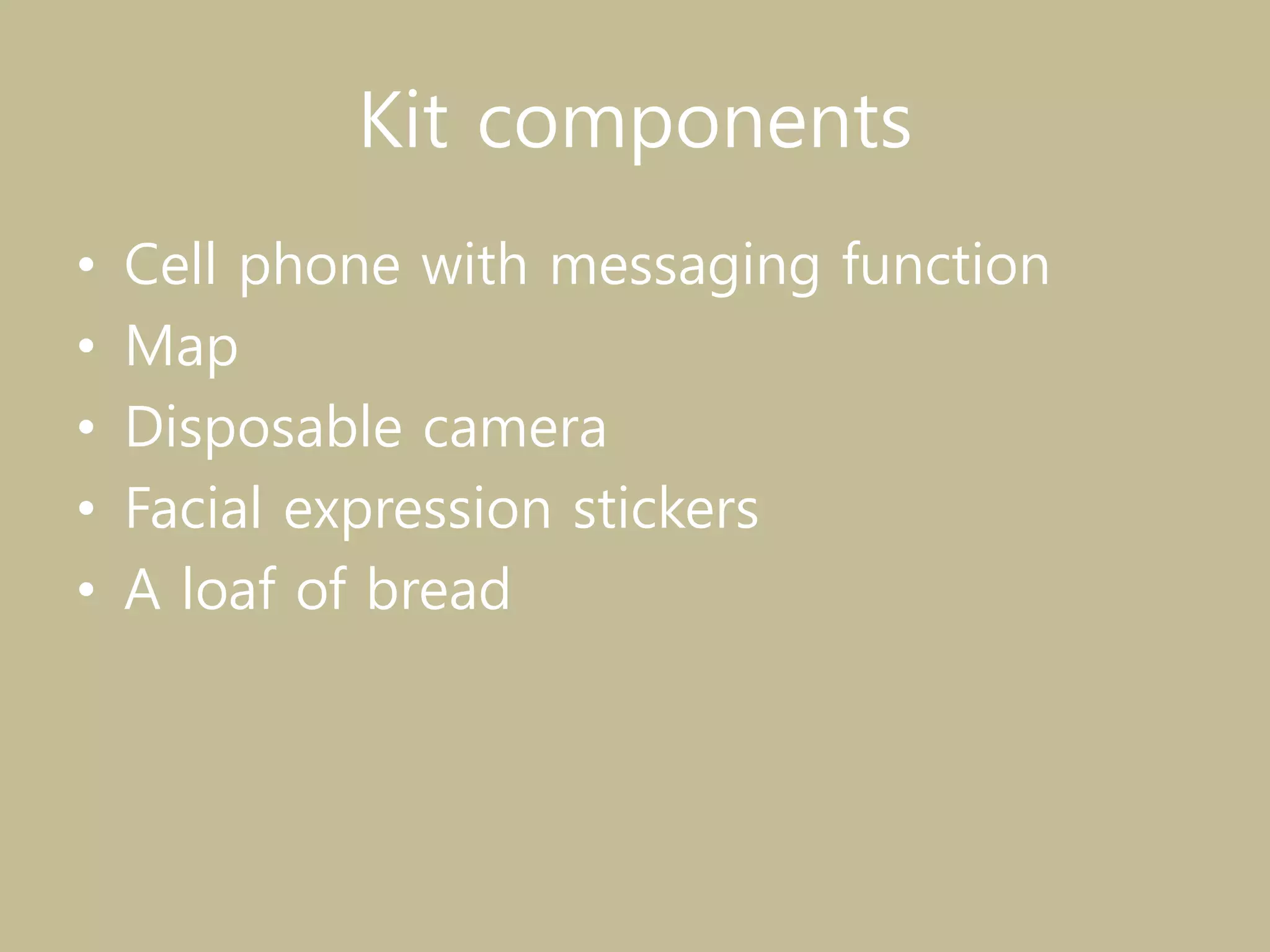 Cultural probes kits | PPT