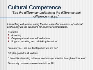 Cultural proficiency continuum | PPT