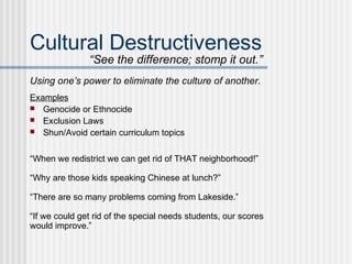 Cultural proficiency continuum | PPT