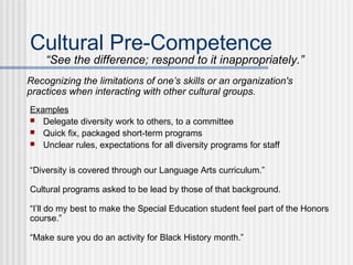 Cultural proficiency continuum | PPT