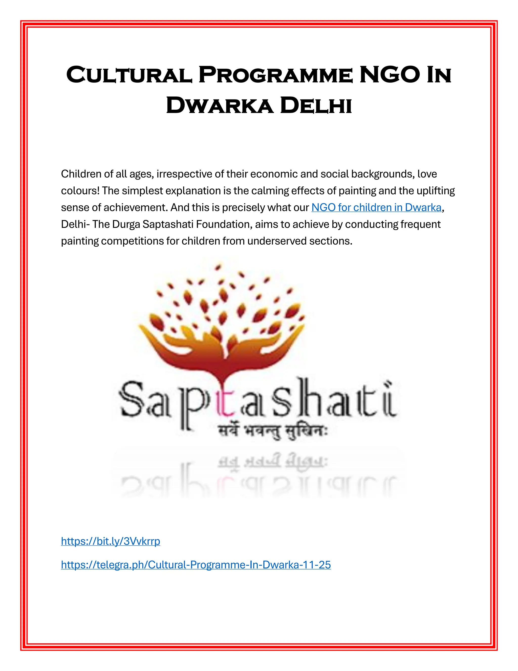 Cultural Programme NGO In Dwarka Delhi.pdf