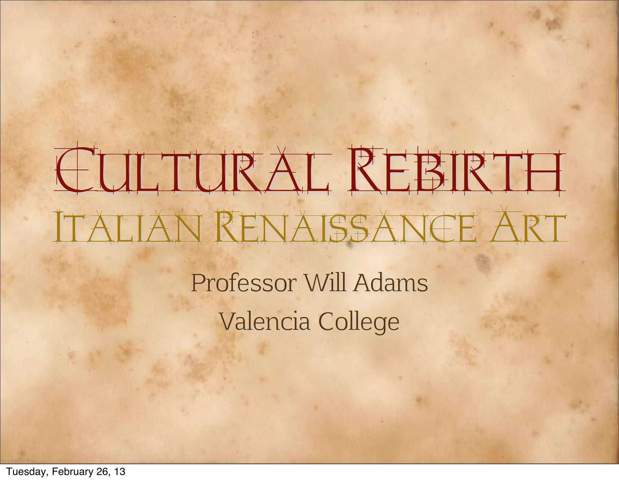 Cultural Rebirth: Italian Renaissance Art | PDF